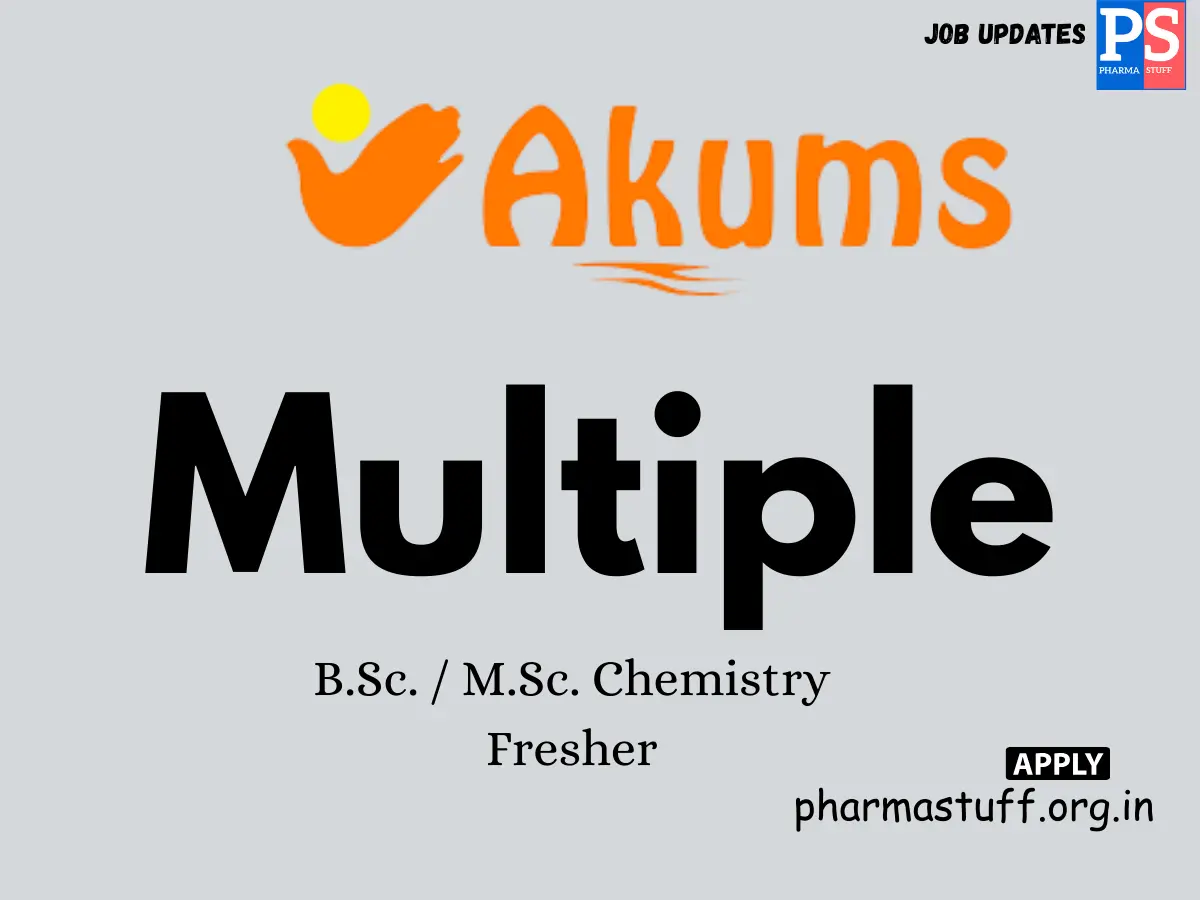Akums Pharmaceuticals Hiring QC Trainee positions